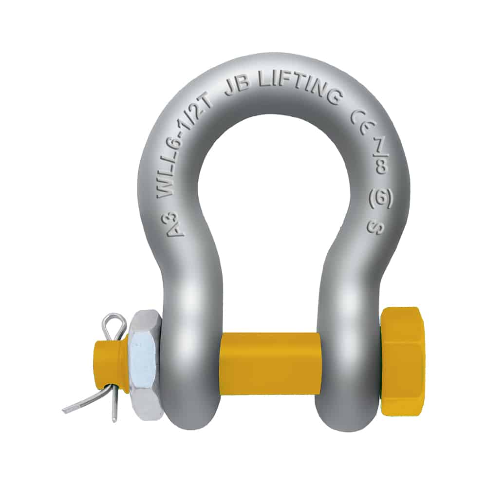 BOW-OMEGA-SHAPED SHACKLE WITH BOLT PIN