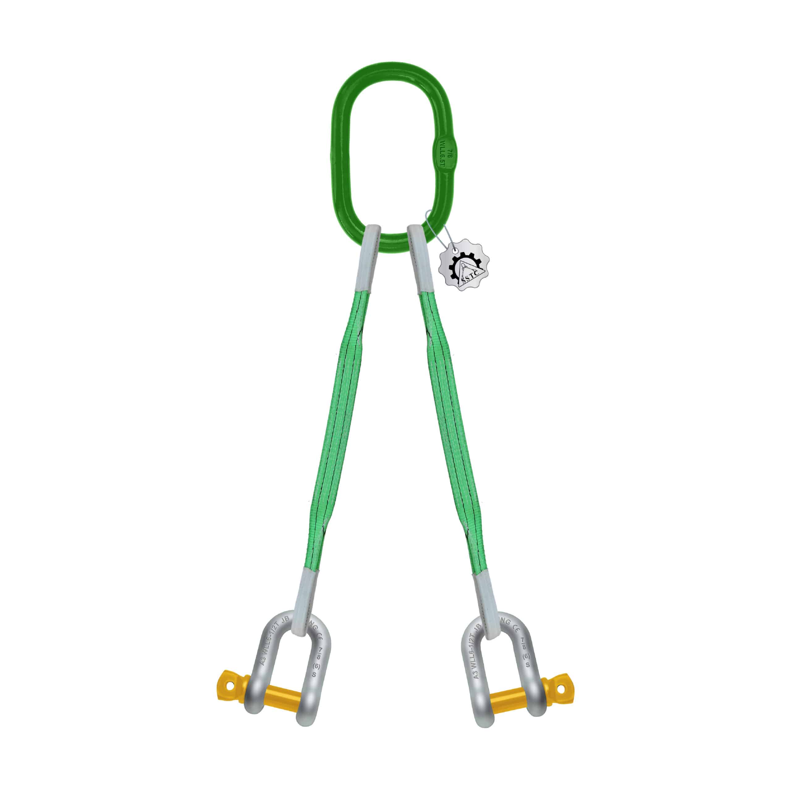 Two Leg Web Sling With D Shaped Shackle Screw Pin