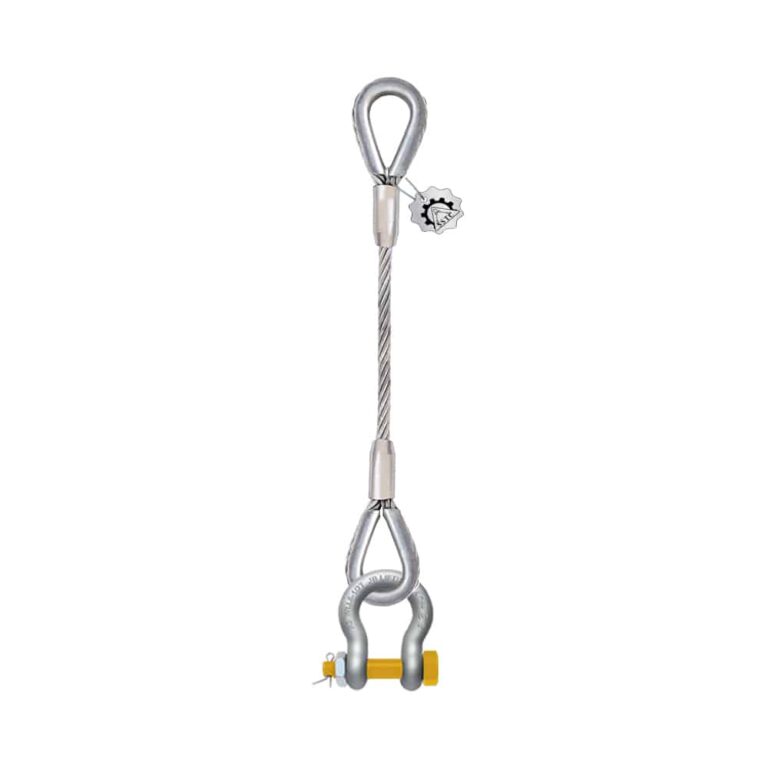 Steel Wire Rope Sling - One Side Thimble Eye And One Side Bow Shaped ...