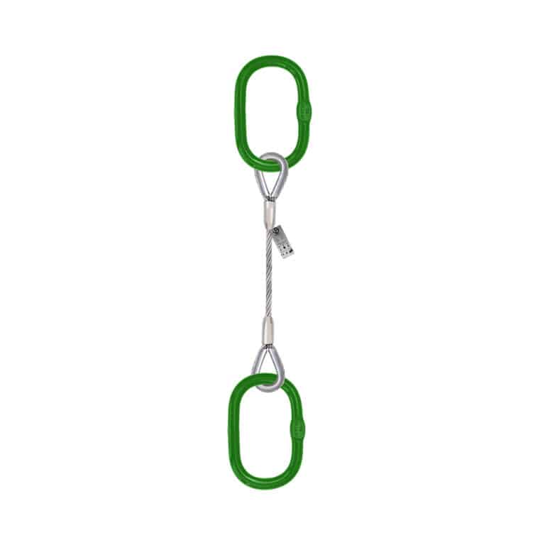 One Leg Steel Wire Rope Sling Master Link To Master Link – Ring And ...