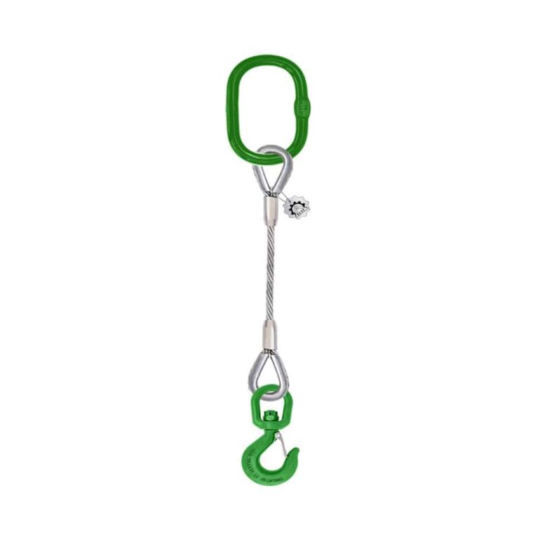 ONE LEG STEEL WIRE ROPE SLING WITH SWIVEL SLING HOOK KSA