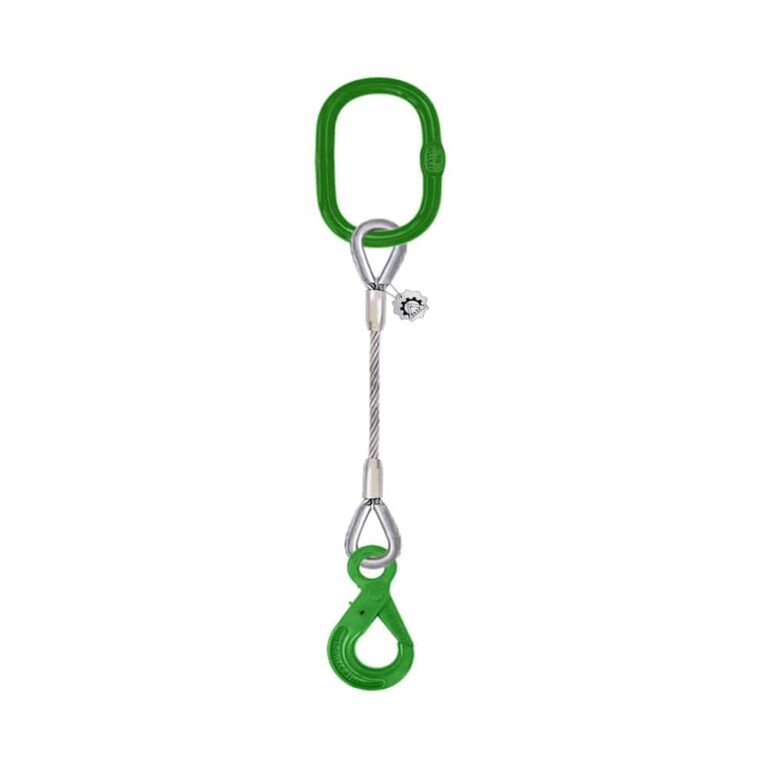 ONE LEG WIRE ROPE SLING WITH EYE SELF LOCKING HOOK KSA